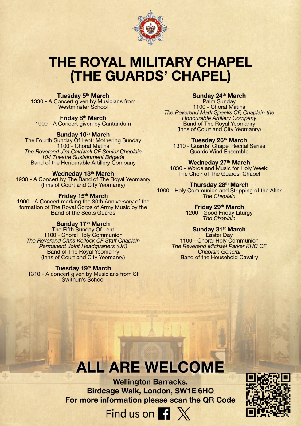 Services - The Guards’ Chapel - The Household Division - Official site